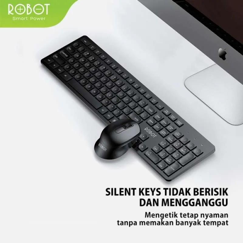 Jual Keyboard Mouse Wireless Robot KM4000 Km 4000 Combo Usb Receiver ...