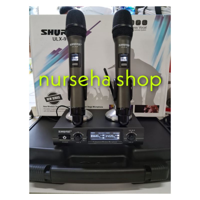 Jual Mic Wireless Shure ULX 9 bahan besi free koper | Shopee Indonesia