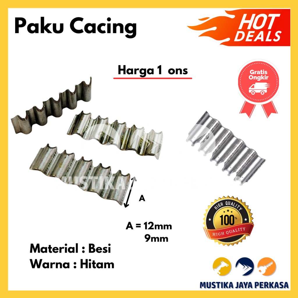 Jual Paku Cacing 9 mm Paku Penyambung Triplek Kayu Coggurated Nail ...