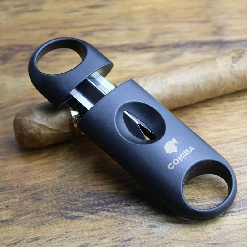 Jual Pemotong Rokok Cerutu Cigar Cutter V Cut Double Blade / Alat ...