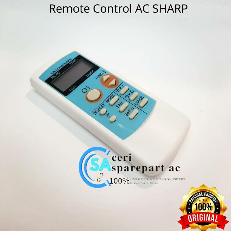 Jual REMOTE SHARP REMOT AC SHARP china control split rumahan | Shopee ...