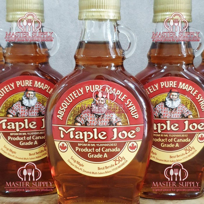 Jual PURE MAPLE JOE SYRUP 250 GR / PURE MAPLE SYRUP/ SIRUP MAPLE 250 GR ...