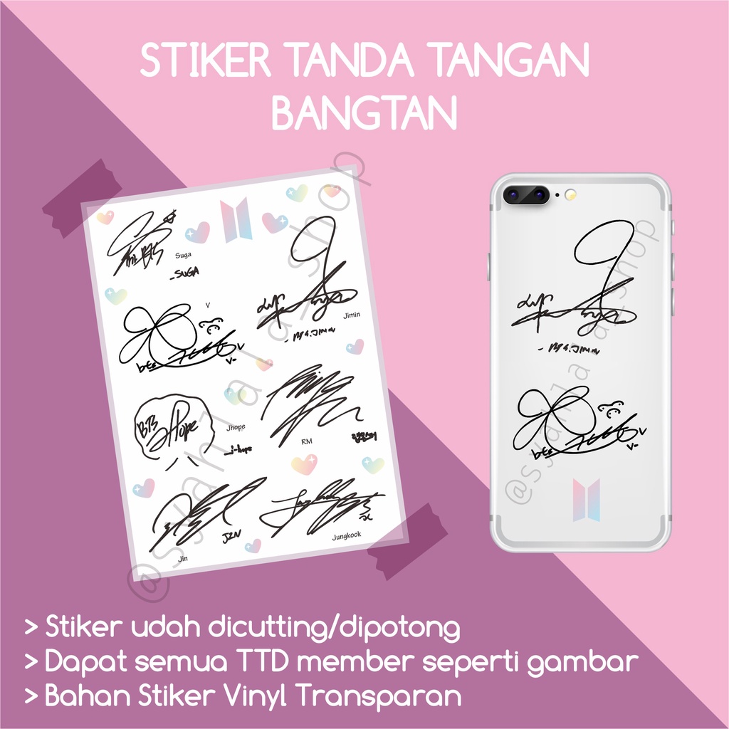 Jual STIKER TANDA TANGAN BANGTAN | Shopee Indonesia