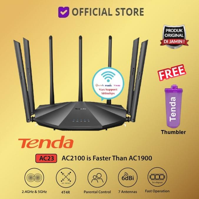 Jual Tenda AC23 AC2100 Dual Band Gigabit WiFi Router MU-MIMO AC 23 AC ...