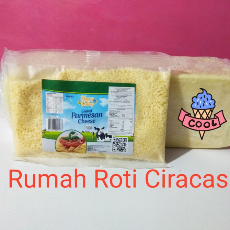 Jual KEJU PARMESAN CHEESE GRATED HAPPY VALLEY 1 KG | Shopee Indonesia