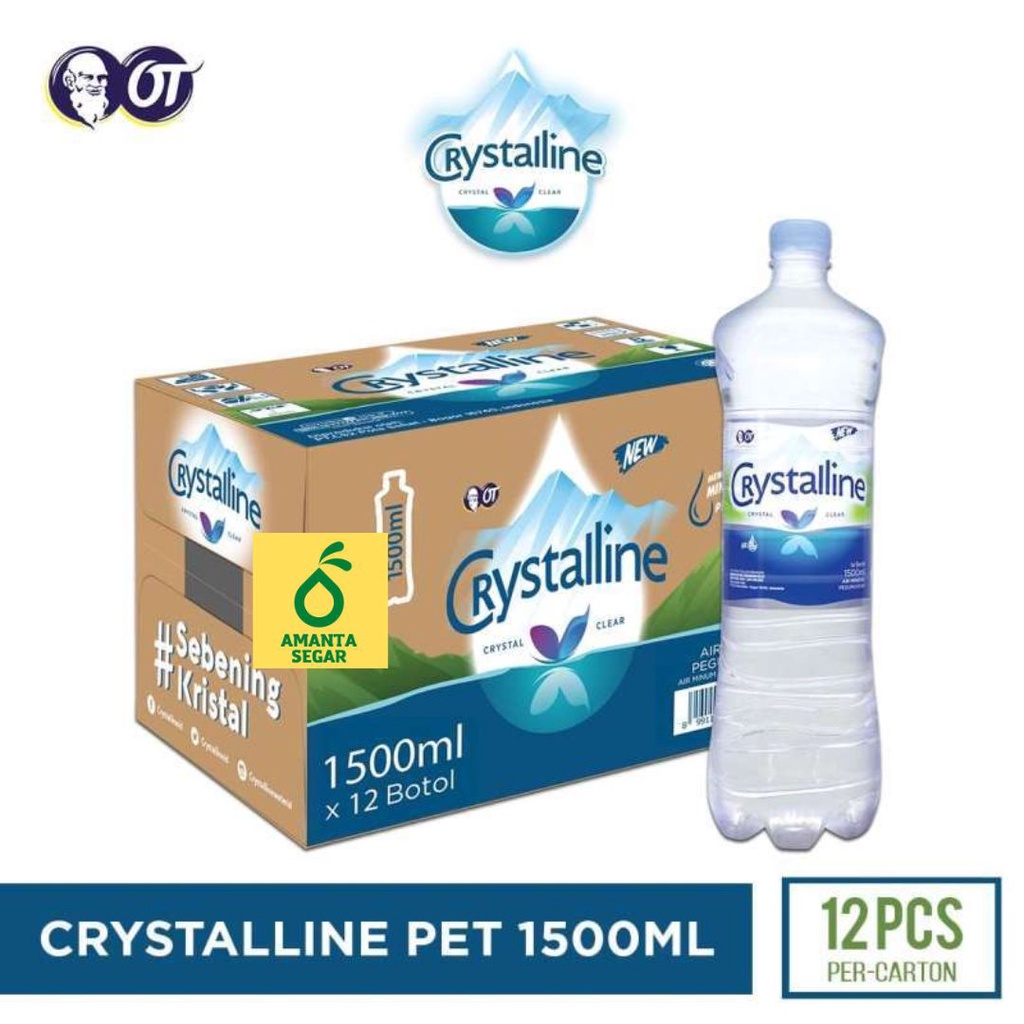 Jual Crystalline Cristalin Cristalline Crystallin Crystaline Crystalline Air Mineral 1500ml x 12 ...