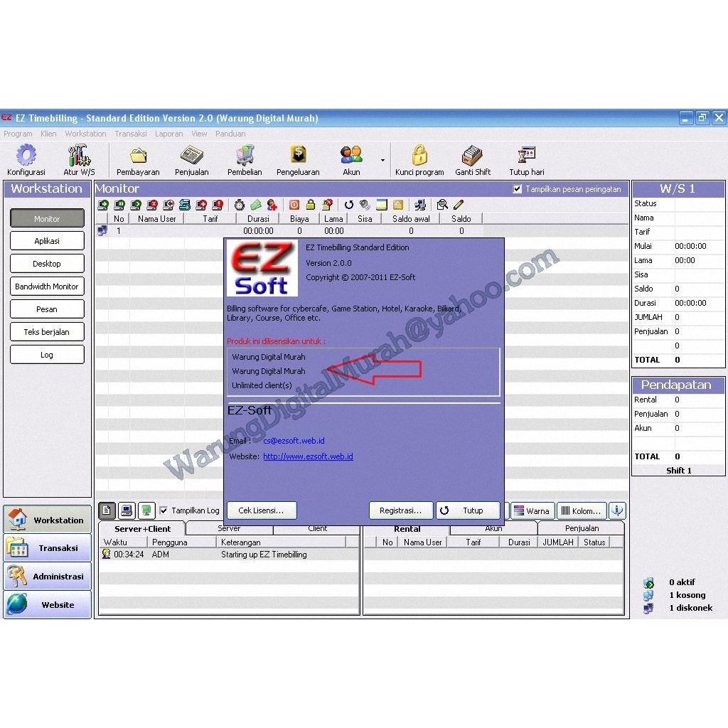Jual Billing Warnet Terbaik EZSoft | Shopee Indonesia
