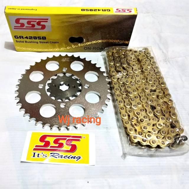 Jual GEAR SET SSS RX KING Jupiter Vega F1ZR - RANTAI TEBAL 428 GOLD | Shopee Indonesia