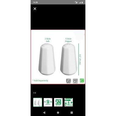 Jual Salt & Pepoer Shaker Ceramic / Tempat Garam & Merica Keramik # A ...