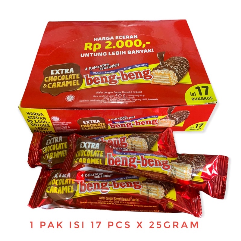 Jual Beng beng wafer 1 box isi 17 pcs x 25 gram | Shopee Indonesia