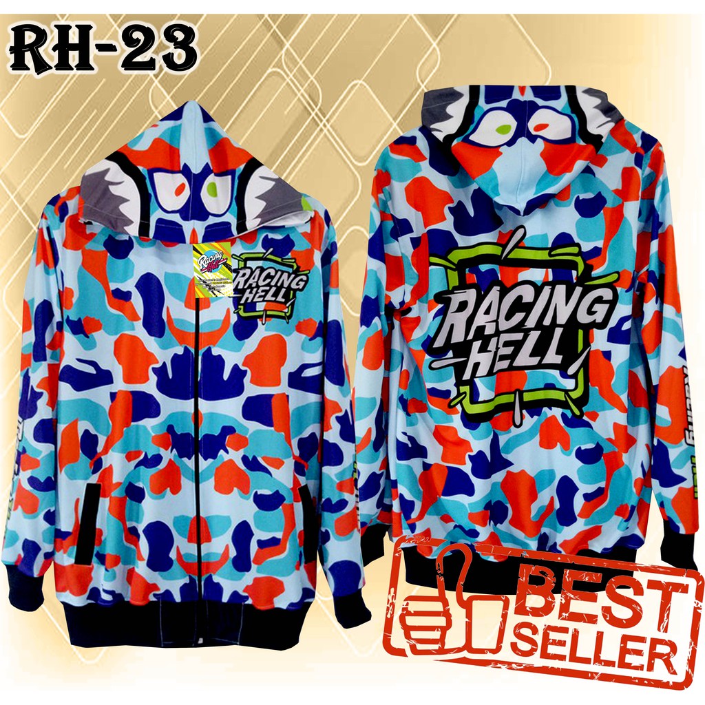 Jual BISA PAKAI NAMA | JAKET CUSTOM KOMUNITAS | Jaket Racing Hell FULL ...