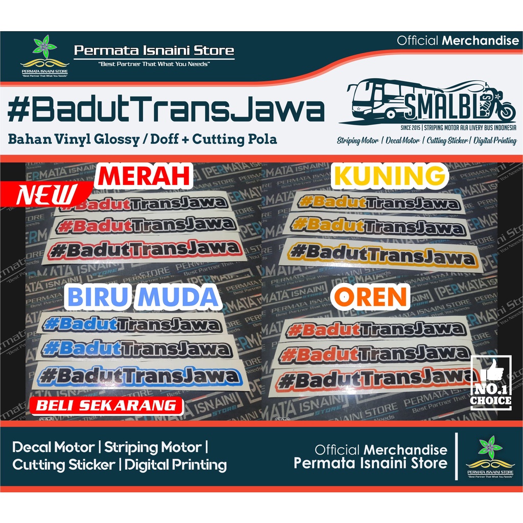 Jual Sticker Vinyl Badut Trans Jawa ala Bismania by PIS | Shopee Indonesia