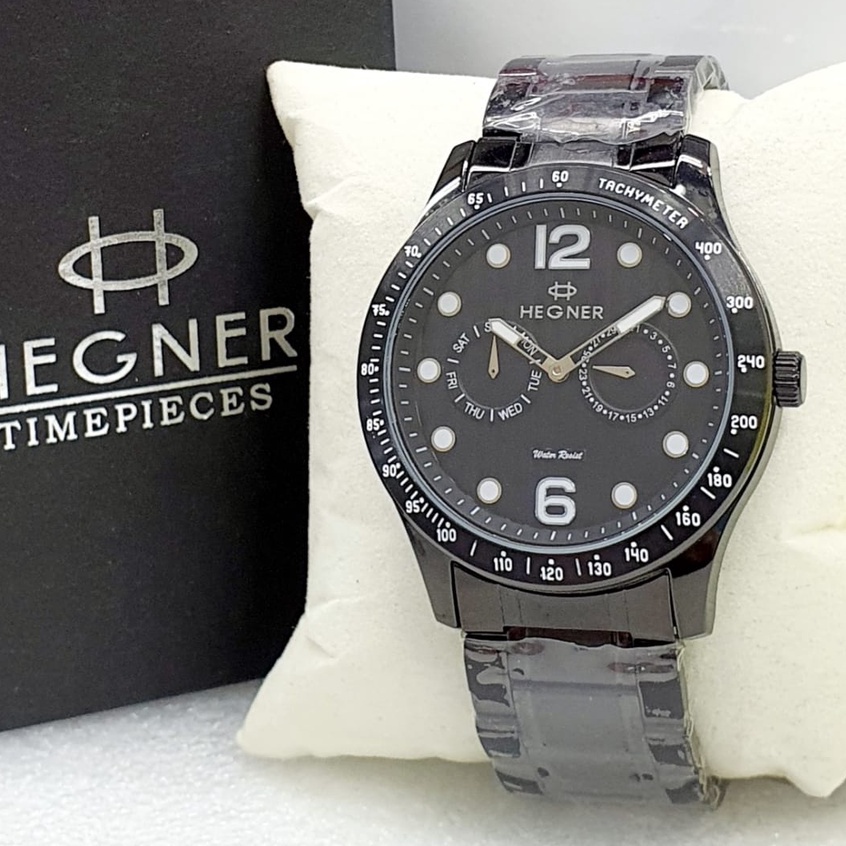 Jual Jam tangan Pria-Hegner Time Pieces-HTP418LC Analog Chrono date Jam ...
