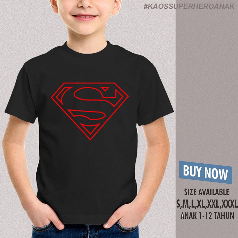 Jual kaos anak superman / baju anak superhero superman | Shopee Indonesia