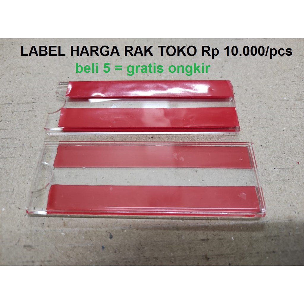 Jual Label Harga Rak Toko 3cm x 10cm Price Tag Akrilik murah ready ...