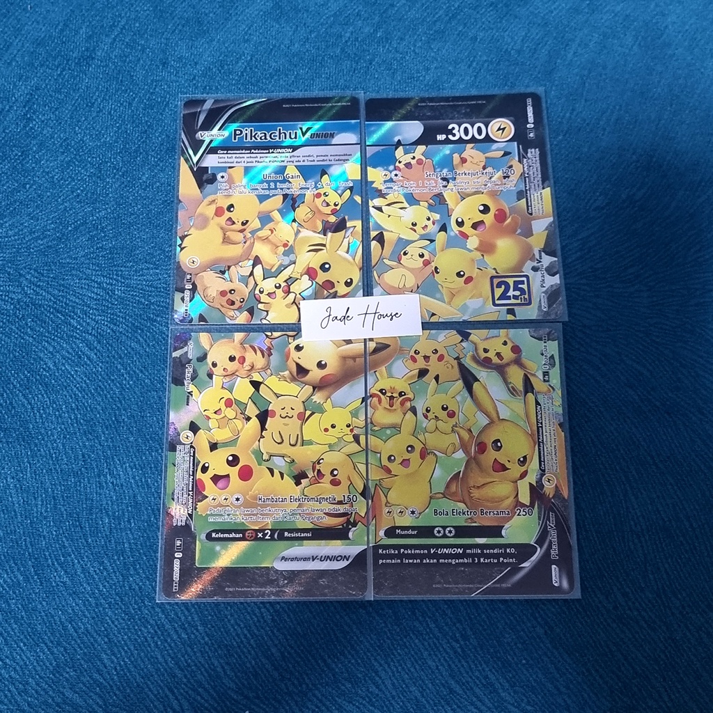 Jual Pikachu VUNION Set (25th Anniversary) - Kartu Pokemon TCG ...