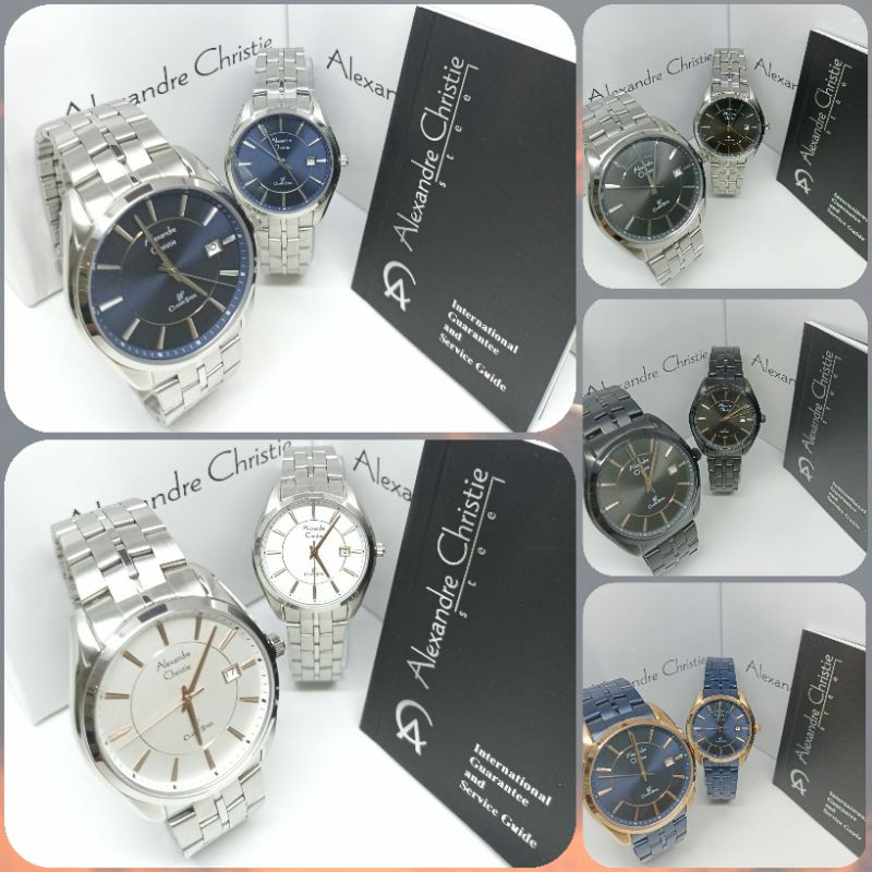 Jual Jam Tangan Couple Alexandre Christie 8578 AC8578 AC Couple Tali ...