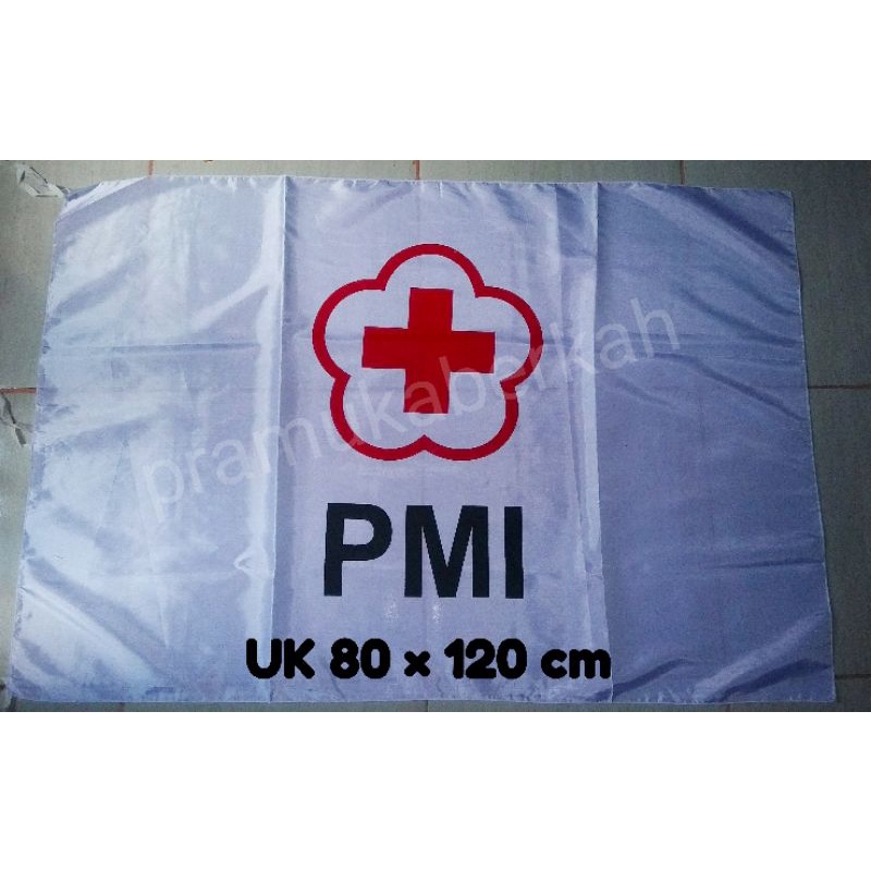 Jual Bendera PMI - Palang Merah Indonesia - Eceran grosir - ukuran 80 ...