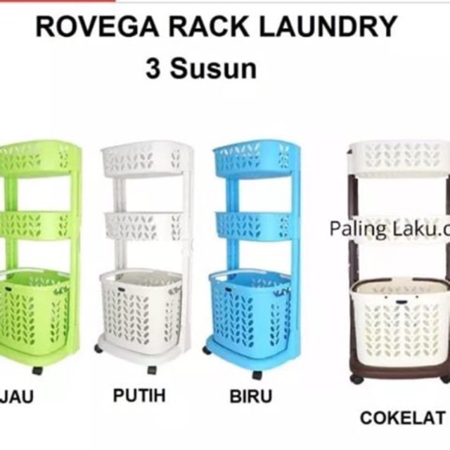 Jual Rak Loundry 3 Susun Rovega / Rak Laundry | Shopee Indonesia