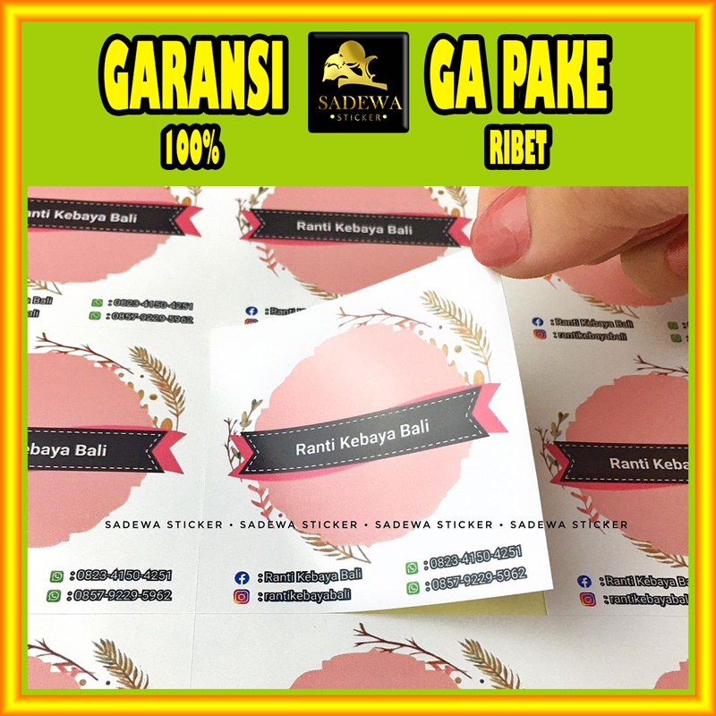 Jual SPC 5 8-15 Cetak Stiker Label Custom Sticker Logo Olshop | Shopee ...
