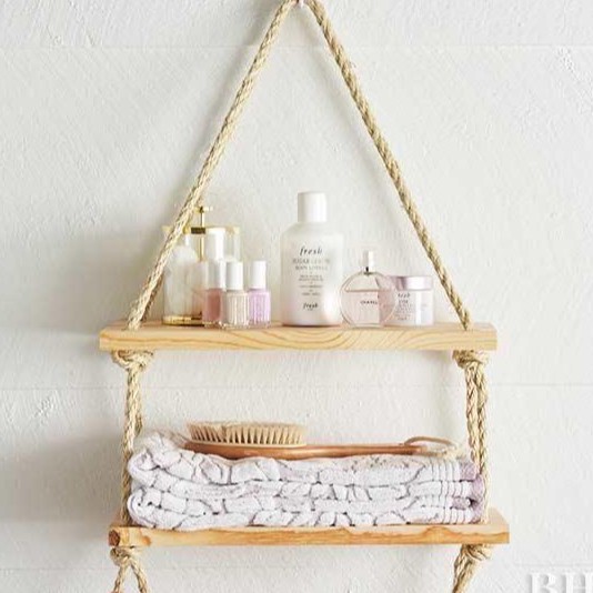 Jual AMTALI 2 MACRAME ambalan tali gantung kayu jati belanda hiasan ...