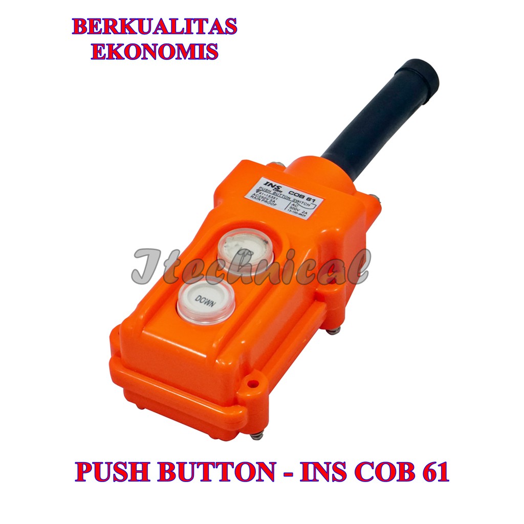 Jual PUSH BUTTON HOIST 2 TOMBOL INS COB 61 / PUSH BUTTON 2 ARAH INS ...
