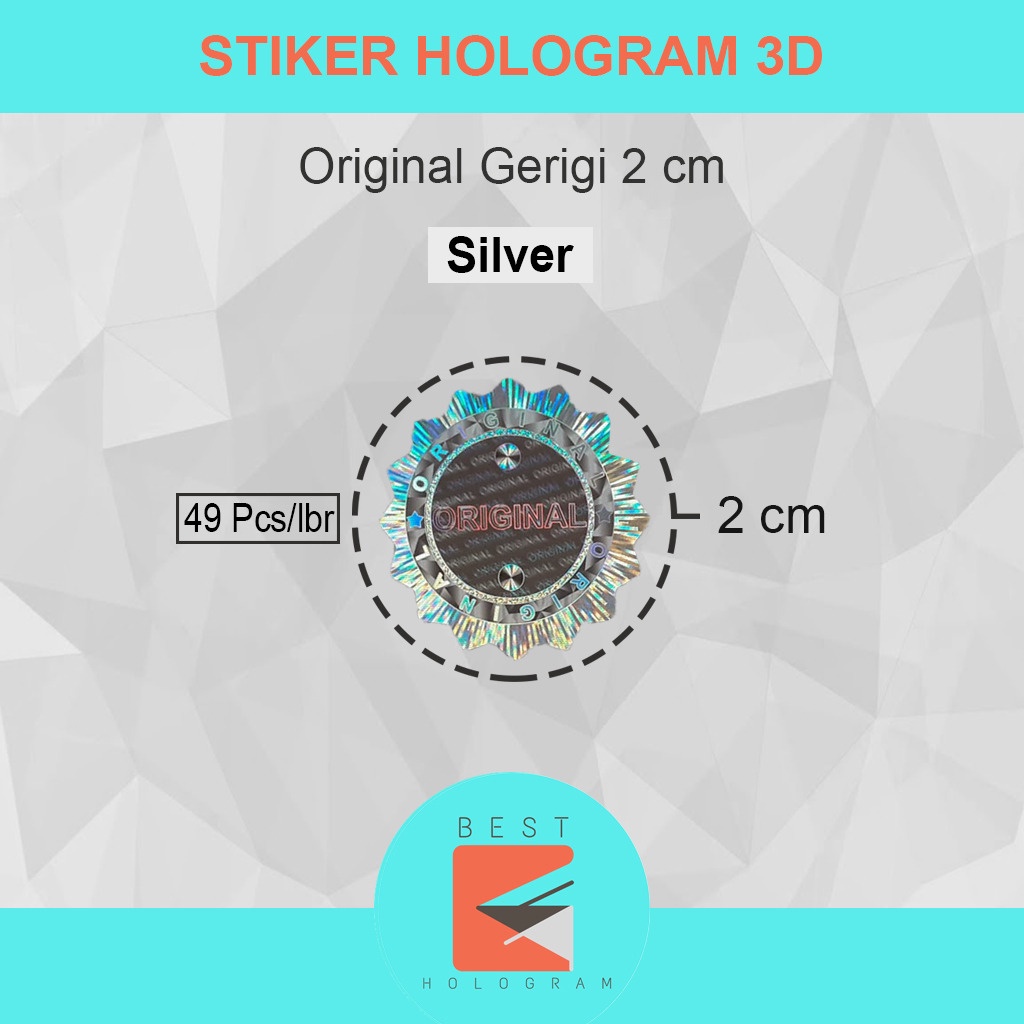 Jual (NEW) Stiker Hologram 3D Original Gerigi 2 cm - Segel Rusak Sarang ...