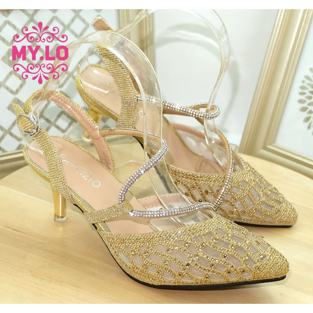 Jual SEPATU PESTA HEEL WEDDING SWAROVSKY PREMIUM | Shopee Indonesia