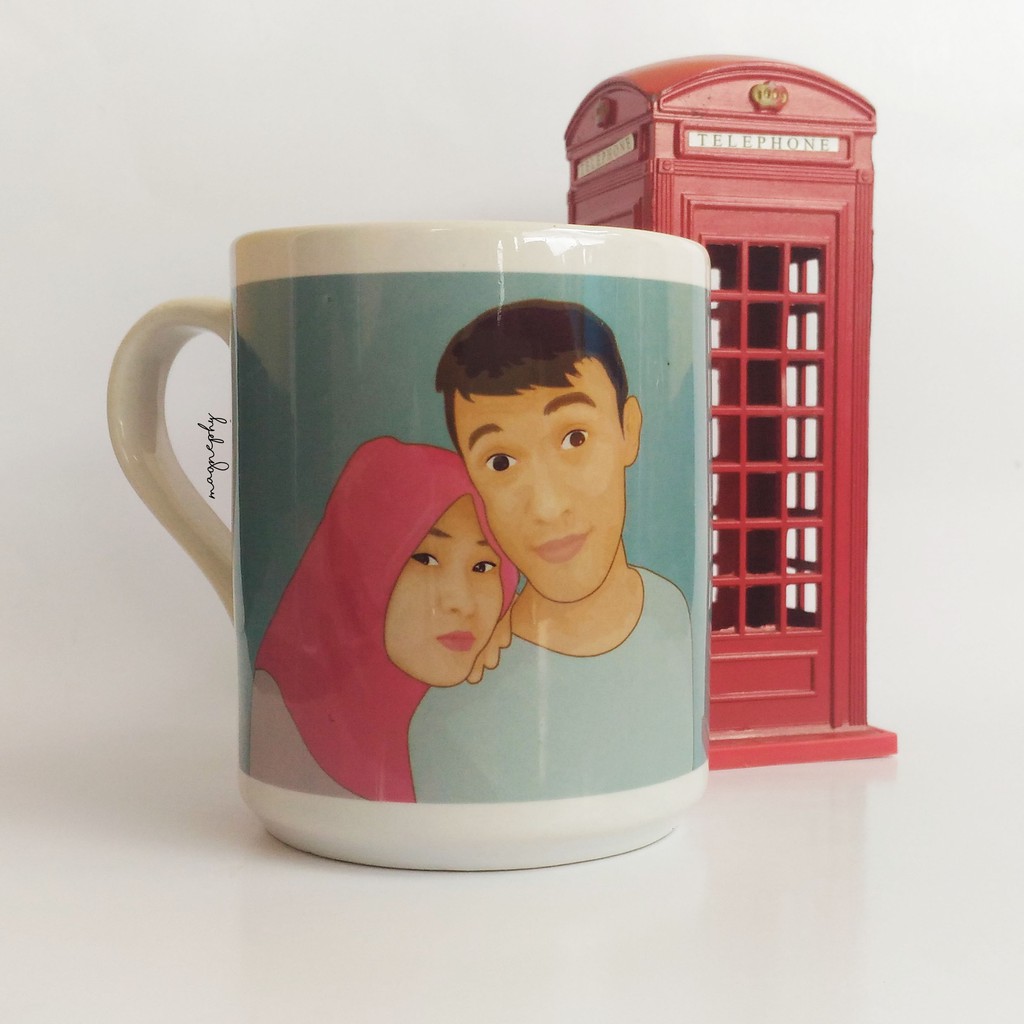 Jual Custom Mug Vector Face Design | Shopee Indonesia