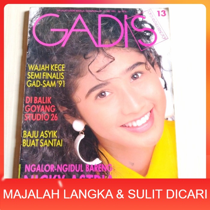 Jual Majalah GADIS No.13 Mei 1991 BELLA (RARE ITEM) + BONUS Langka | Shopee Indonesia