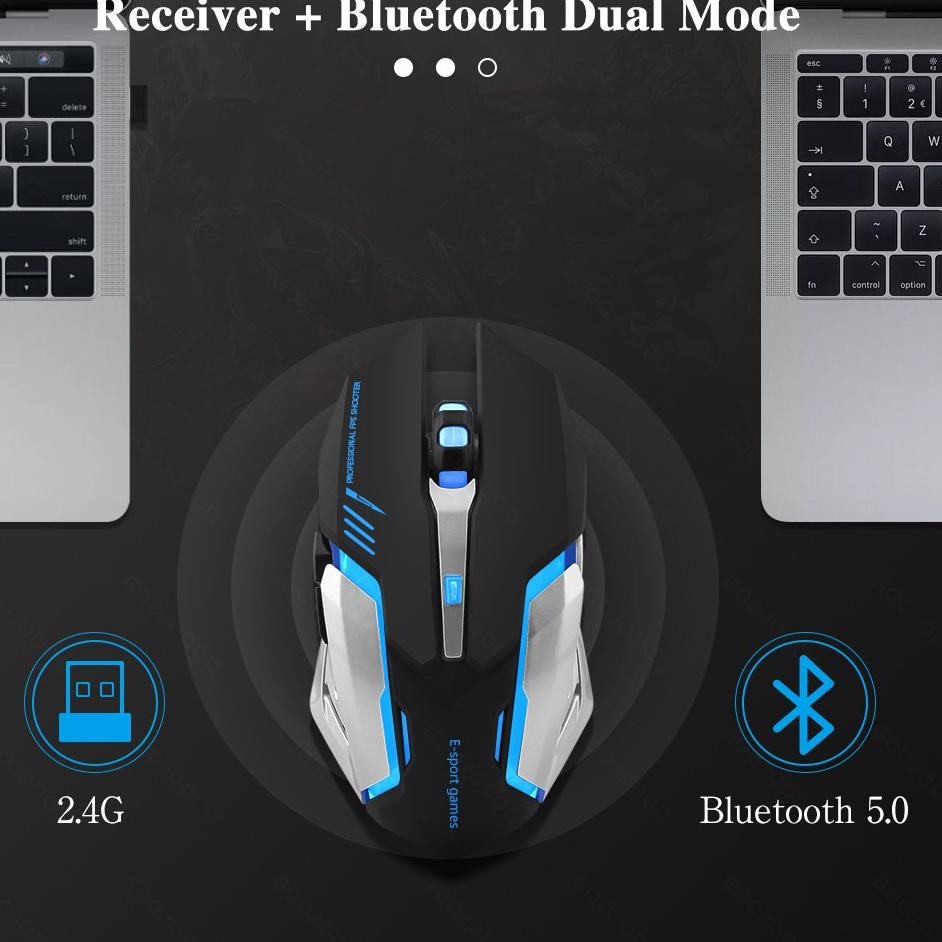 Jual GOOJODOQ Gaming Mouse Rechargeable Wireless Mouse - 2.4Ghz 1600 ...