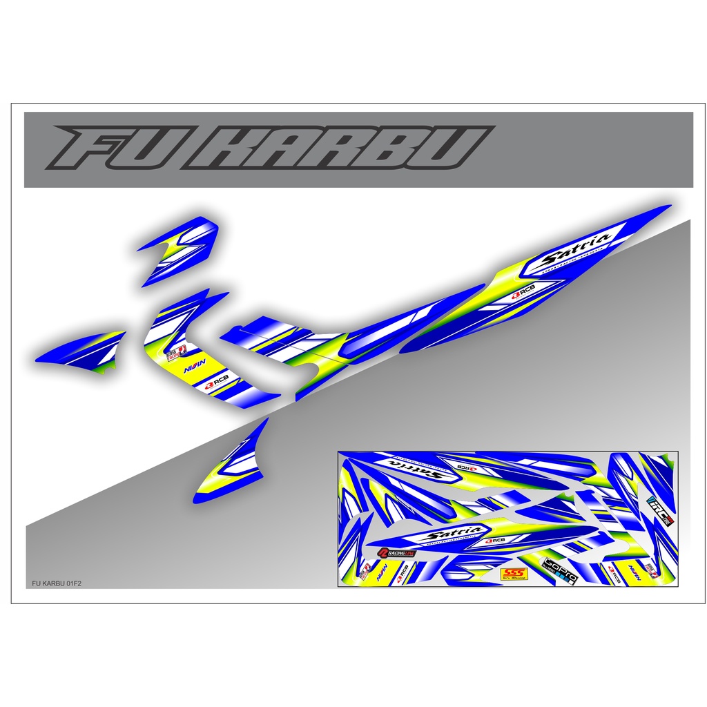 Jual STRIPING SATRIA FU KARBU VARIASI RACING SANGAT COCOK BUAT MOROT ...