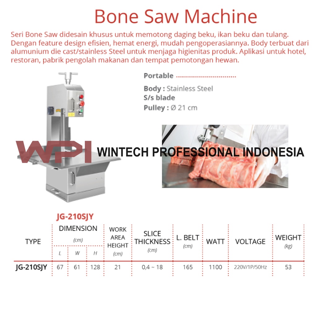 Jual Getra JG-210SJY Bone Saw Machine Portable - Mesin Pemotong Daging ...