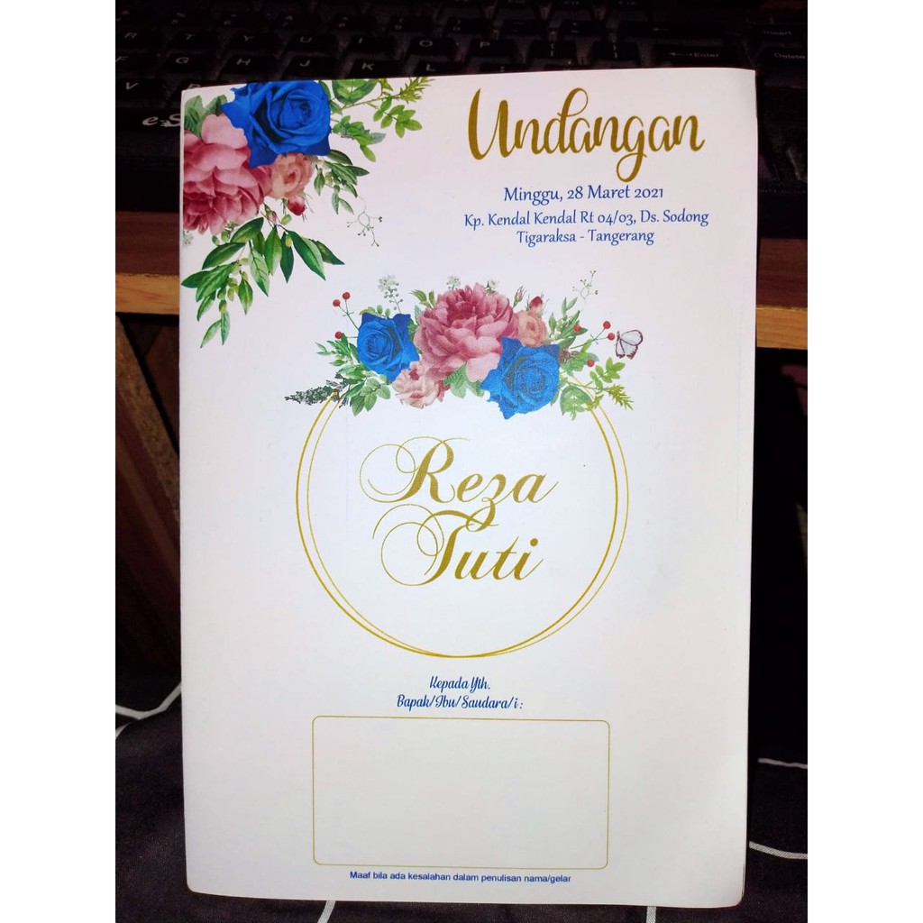 Jual Undangan Custom Separasi Template Bunga | Shopee Indonesia
