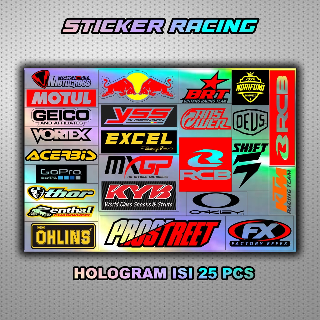 Jual Sticker Pack Racing Sticker Hologram Stiker Motor | Shopee Indonesia