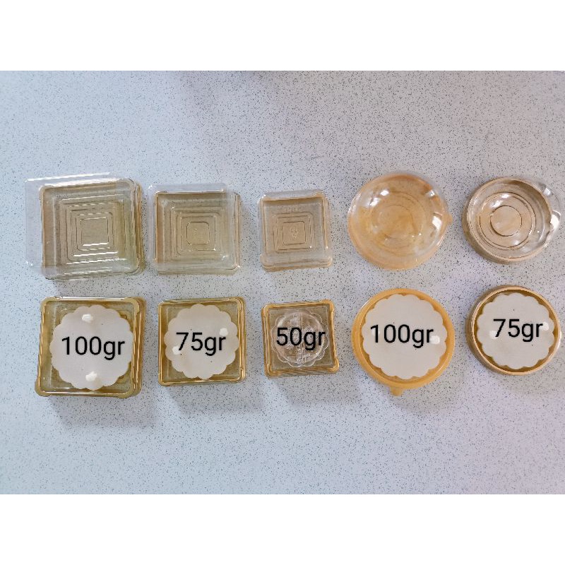Jual 50 Set TRAY MOONCAKE CASE PETAK BULAT PETAK PAKAI TUTUP Mika ...