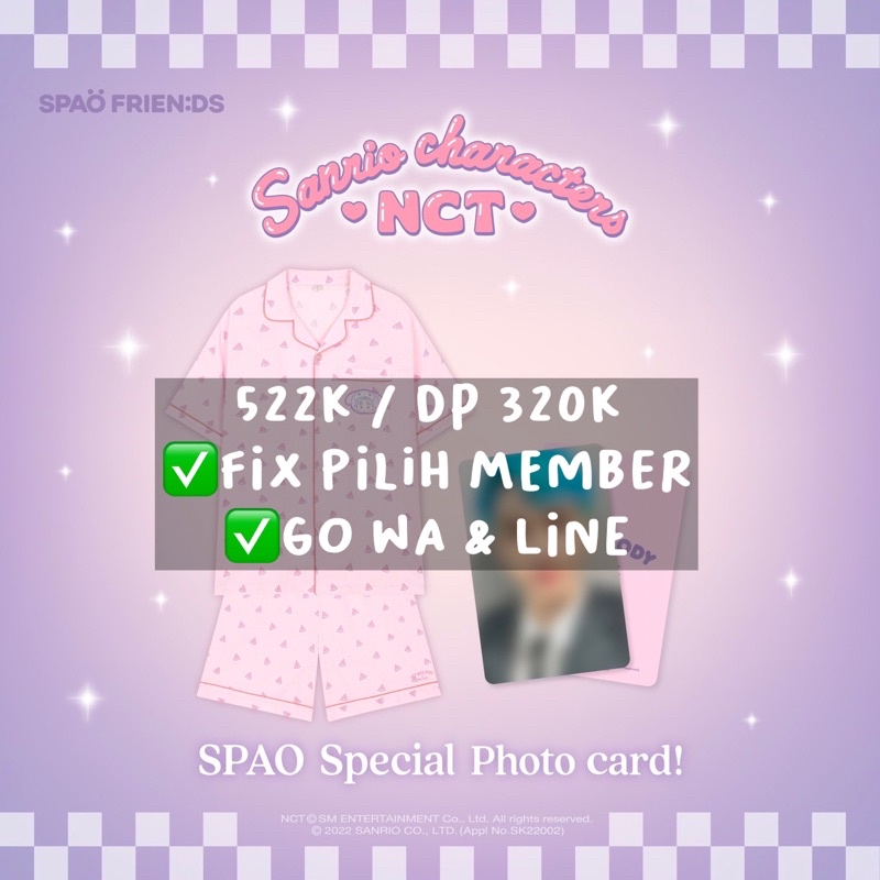 Jual [ PO ] NCT SANRIO x SPAO OFFICIAL MERCHANDISE PAJAMAS (PILIH MEMBER) | Shopee Indonesia