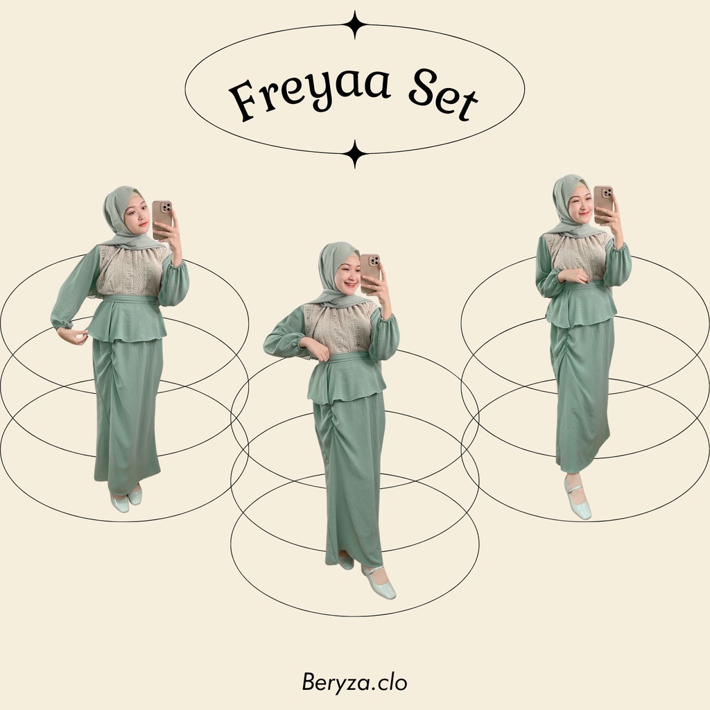 Jual FREYAA SET !!! Baju Set Rok - Baju Setelan Wanita - Baju Kurung ...