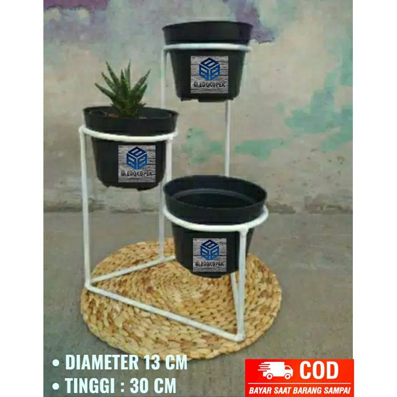 Jual STANDING POT BESI SUSUN Tempat Pot Bunga Rak Pot Bunga Besi Susun ...