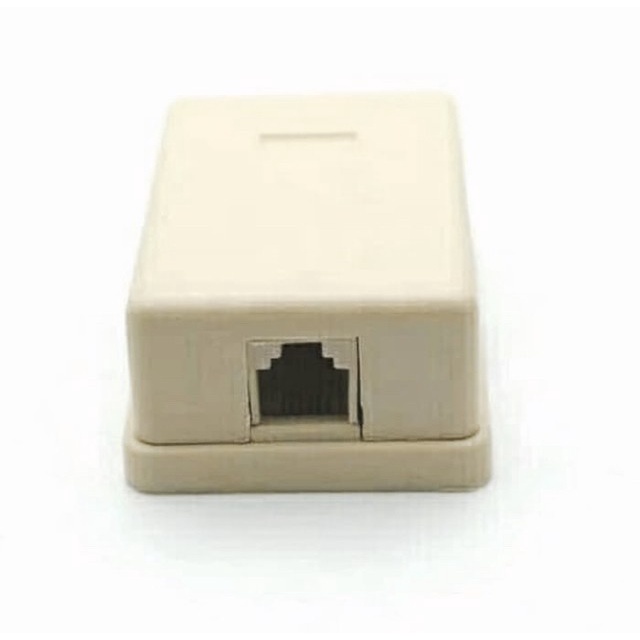 Jual Sambungan Kotak Terminal Roset Kabel Telepon 1 Port Lubang Box ...