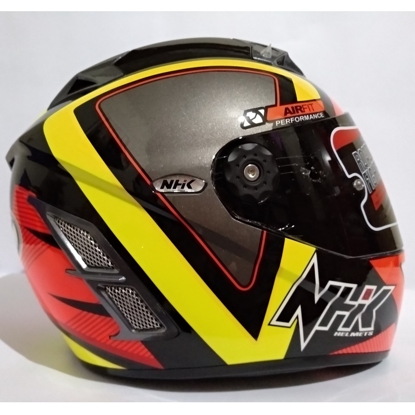 Jual HELM NHK TERMINATOR RACING TT PROTON BLACK ORANGE DDRING | Shopee ...
