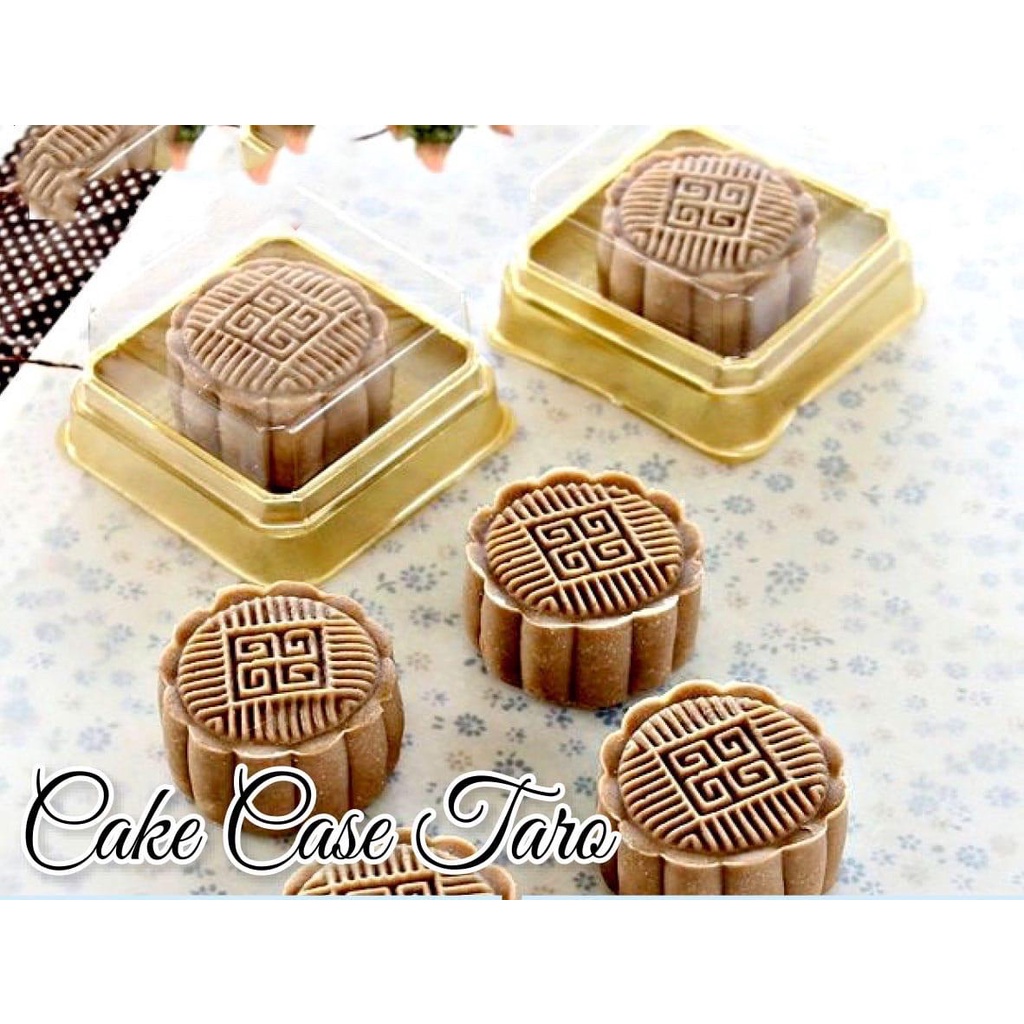 Jual Cake Case Taro Moon Cake Gold 1set 25pcs // tray mooncake //Kue ...