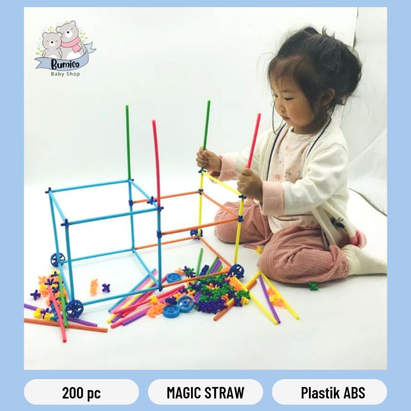 Jual Mainan Edukatif Magic Straw 200pcs Lebih Banyak | Shopee Indonesia