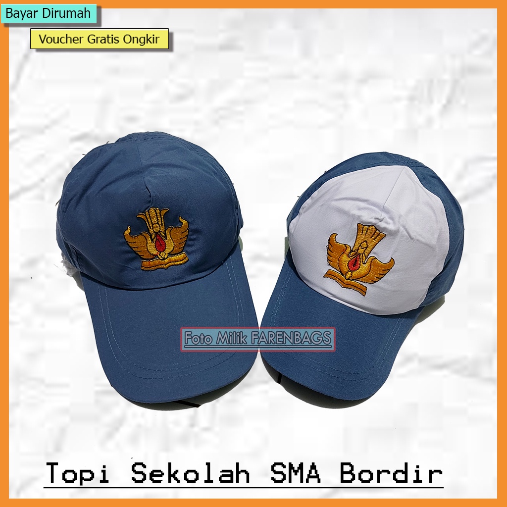 Jual Topi SMA Topi Sekolah SMA Topi Sekolah Anak SMP Bordir Tut Wuri ...