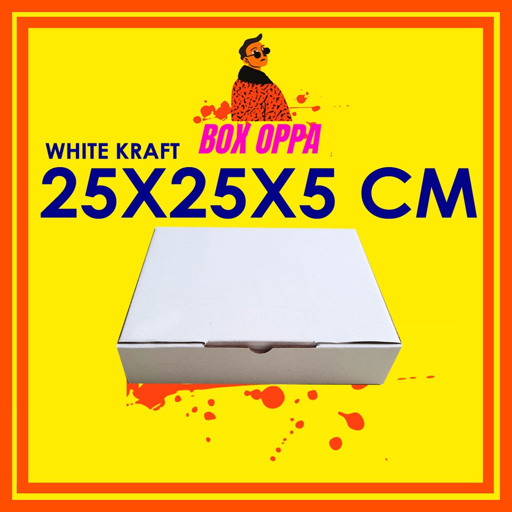 Jual Kardus PUTIH 25x25x5 cm (ECER) Die Cut dus Box Kotak Packing ...