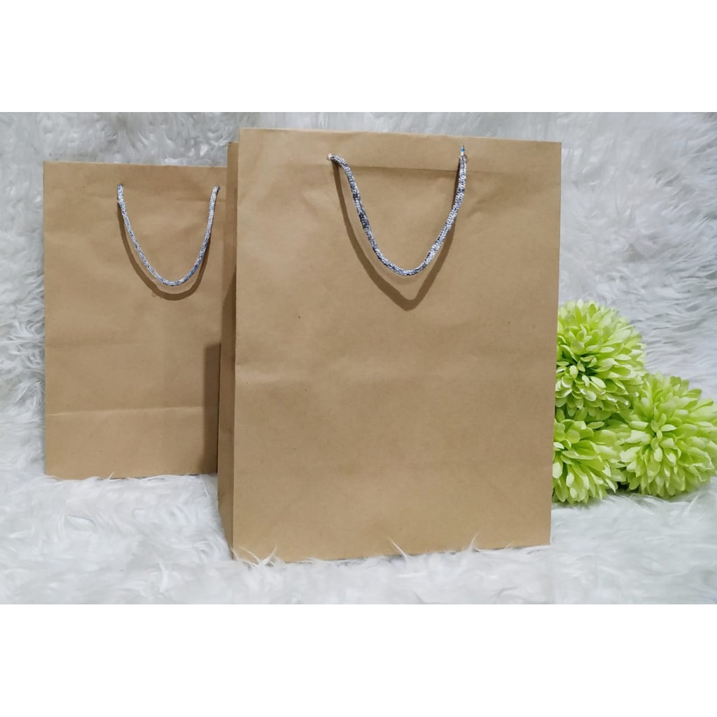 Jual PAPER BAG uk L 26x11x32.5 cm Polos Tas Kertas Craft Coklat ...