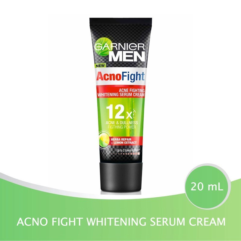 Jual GARNIER Men Acno Fight Whitening Serum Cream 20mL | Shopee Indonesia
