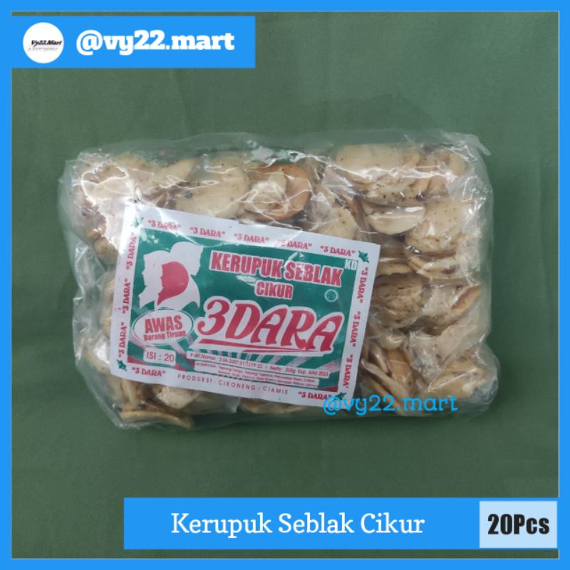 Jual Kerupuk Seblak Cikur Cap 3 Dara Cemilan Gurih Pedas 1Pak isi 20Pcs ...