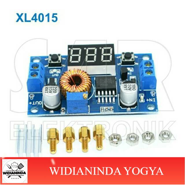 Jual stepdown modul XL4015 5A 75W DC-DC Adjustable Power Step-Down Module on-board Voltmeter ...