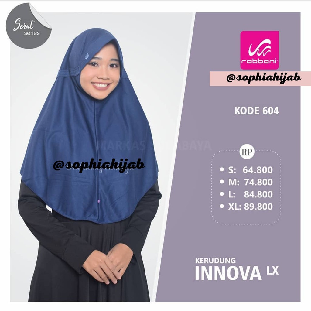 Jual KERUDUNG RABBANI JILBAB RABBANI INNOVA LX (Pita tertutup) Warna Sekolah | Shopee Indonesia